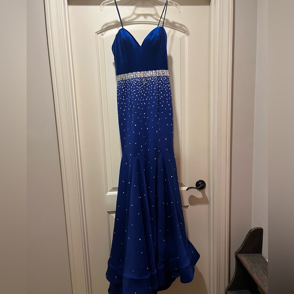 Blue Pageant / Prom Dress With Sequins - Gem